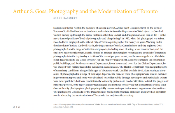 Arthur S. Goss: Works and Days – The Image Centre